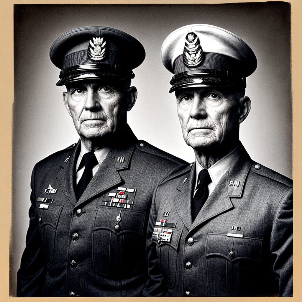 “Portrait of a military veteran in uniform, with strong, directional ...