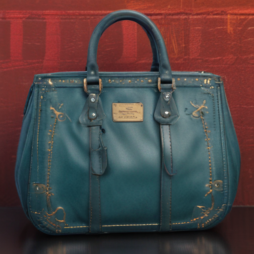 Elegant Teal Handbag with Unique Stitching and Stylish Design Details