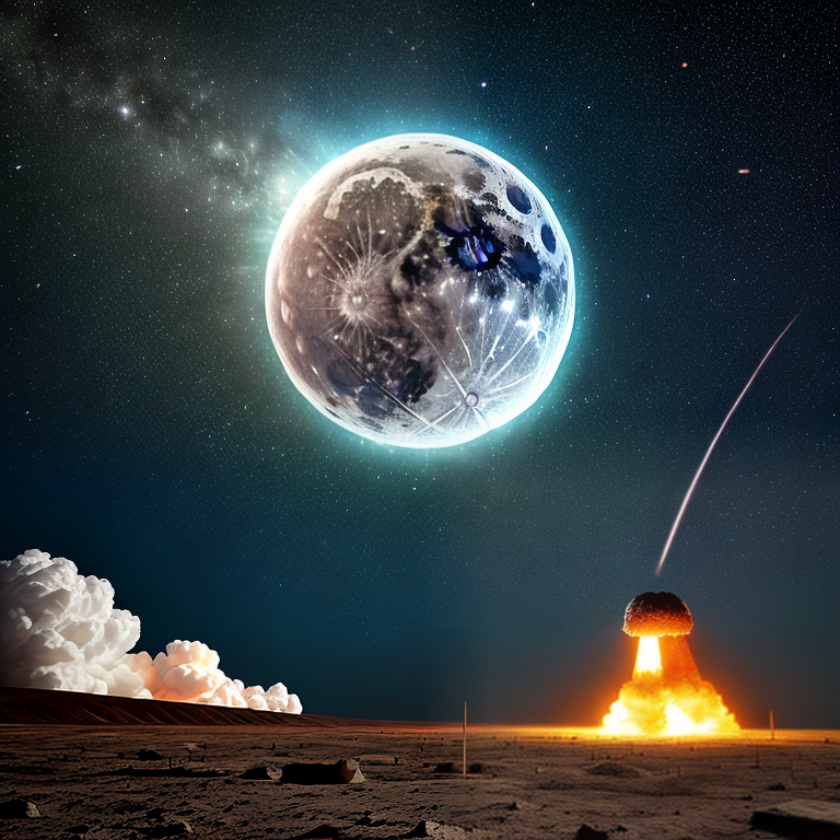 nuclear explosion on the moon