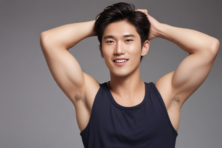Korean man sleeveless armpit