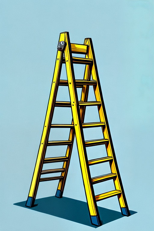 cartoon-style illustration of a ladder