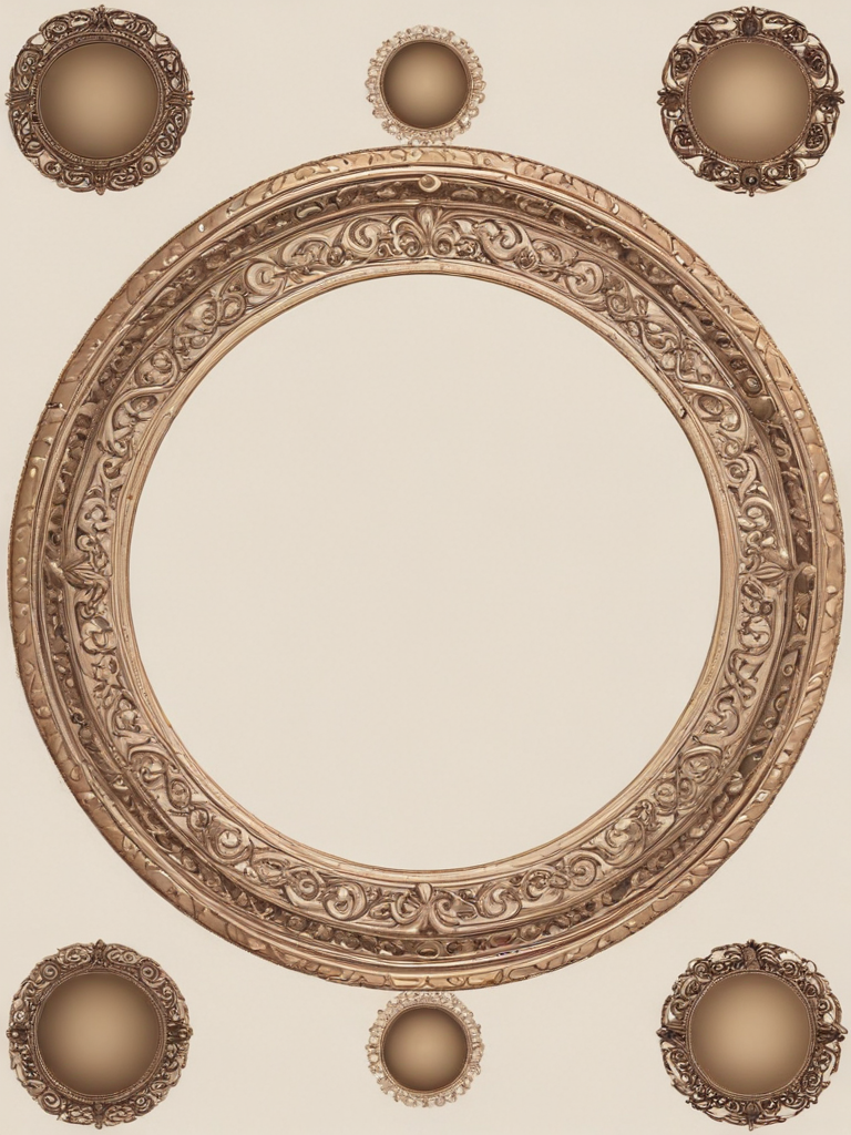 Elegant Ornate Frame Design with Decorative Circular Accents and ...
