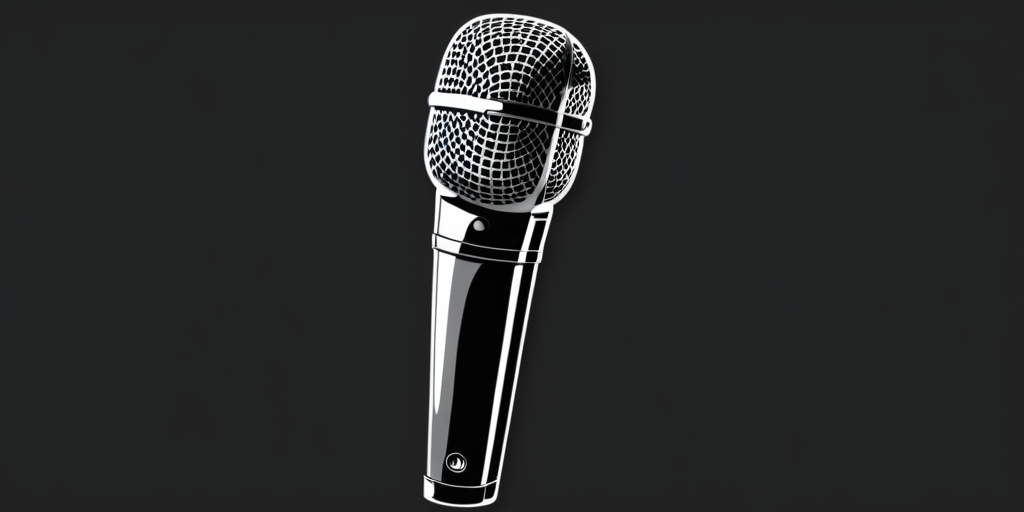 Stylish Black Microphone Ready to Capture Your Voice and Performances
