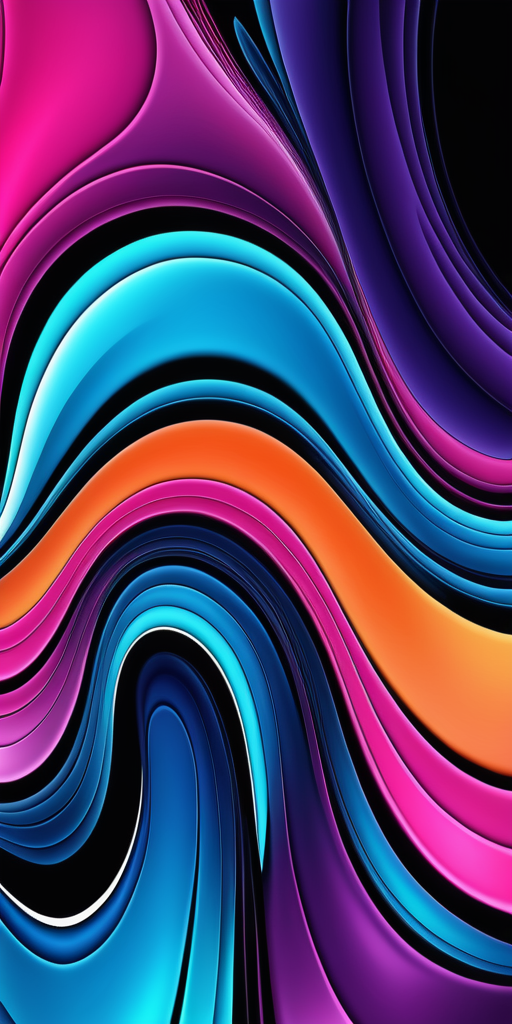 Vibrant Waves of Color Flowing in a Dynamic Abstract Design