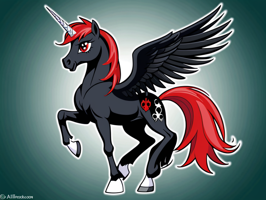 mlp g4 style mare dark alicorn, princess, crown, white markings on face ...