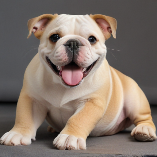 happy english bulldog