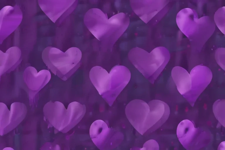 Vibrant Purple Hearts Pattern on a Softly Textured Background Design