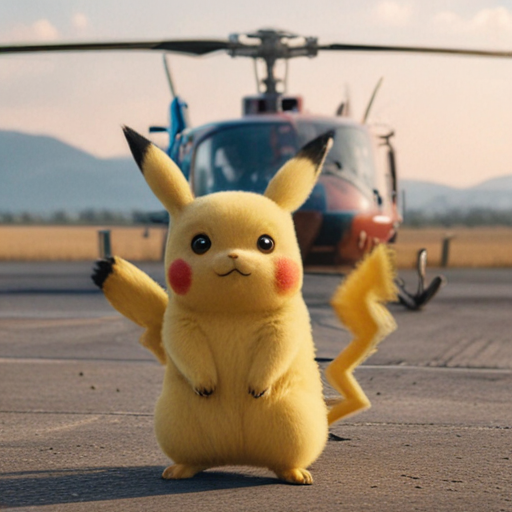 a pikachu talking to the chopper