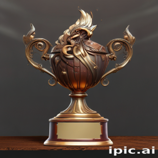 A Stunningly Crafted Trophy Adorned with Elegant Flames and Intricate ...