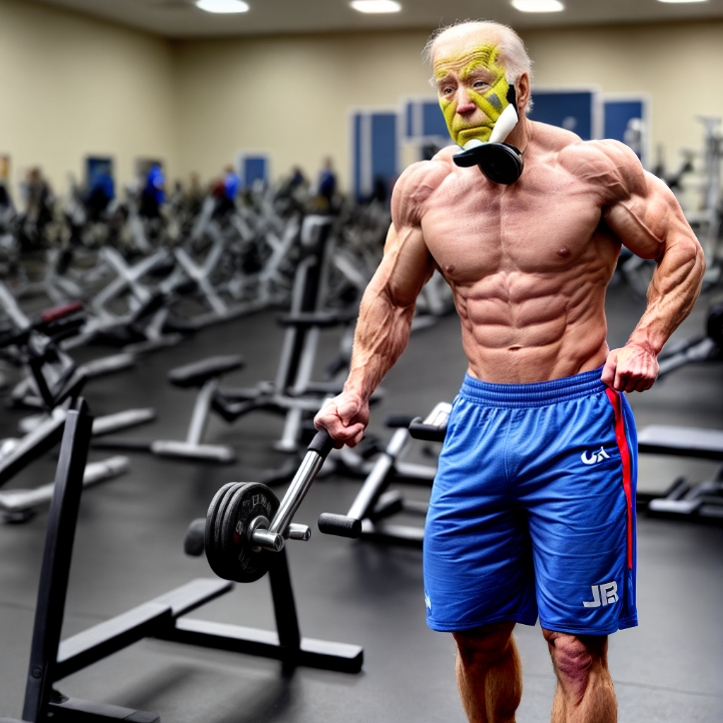 joe biden as a bodybuilder