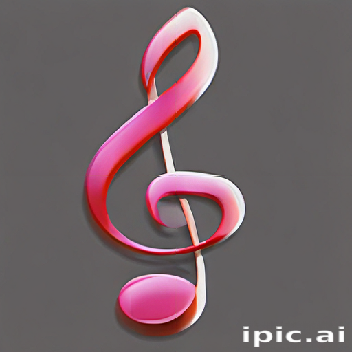 Vibrant Pink Treble Clef Symbolizing the Joy of Music and Melody
