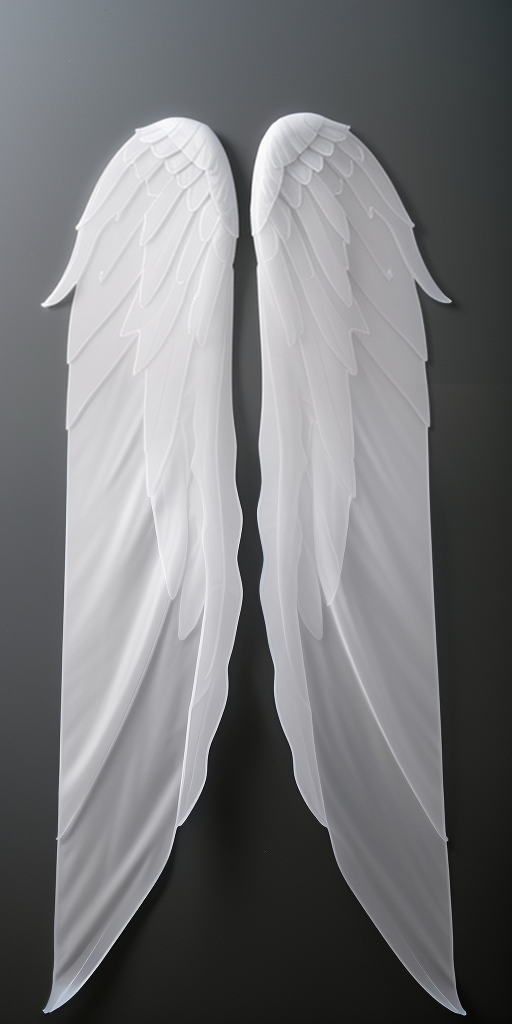Elegant and Ethereal White Angel Wings Gracefully Displayed Against a ...