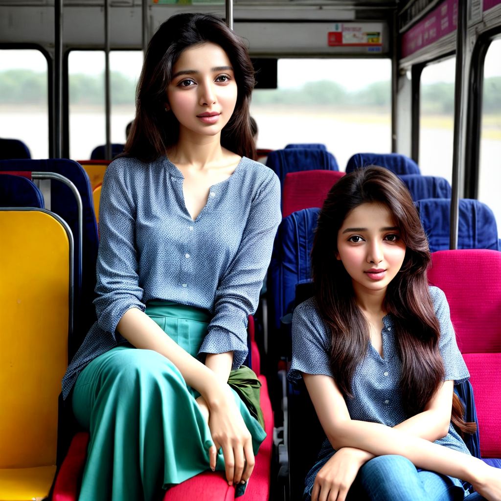 mahira khan sitting in bus