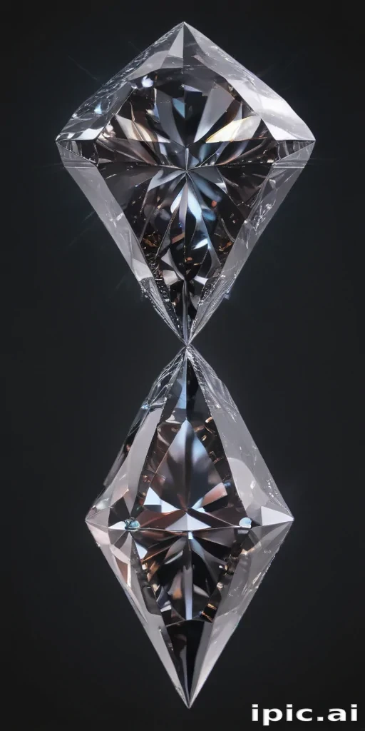 Stunningly Brilliant Diamond Displaying Intricate Cuts and Reflections ...