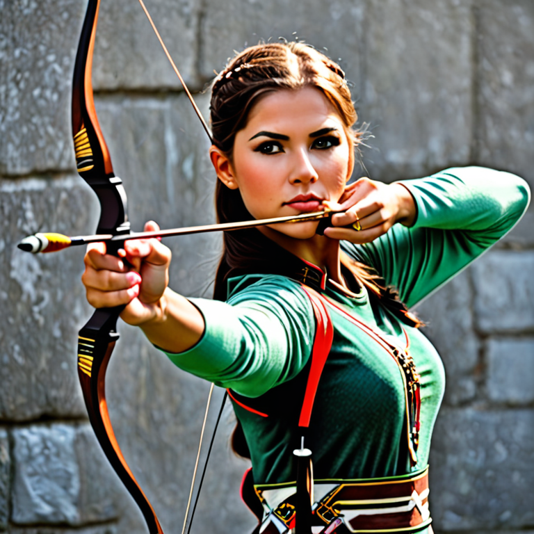 a beautiful lady archer