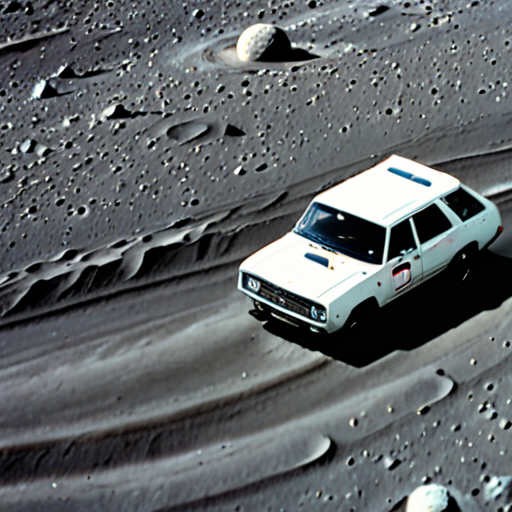 Car on Moon surface