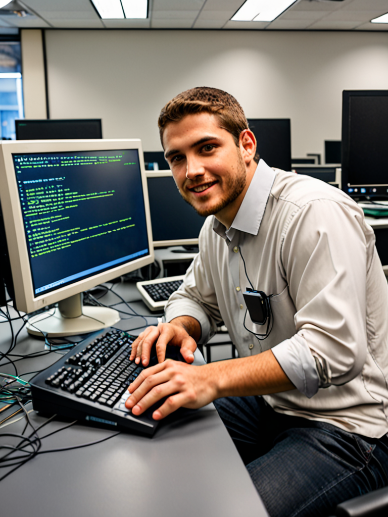 computer science lesson in the computer lab