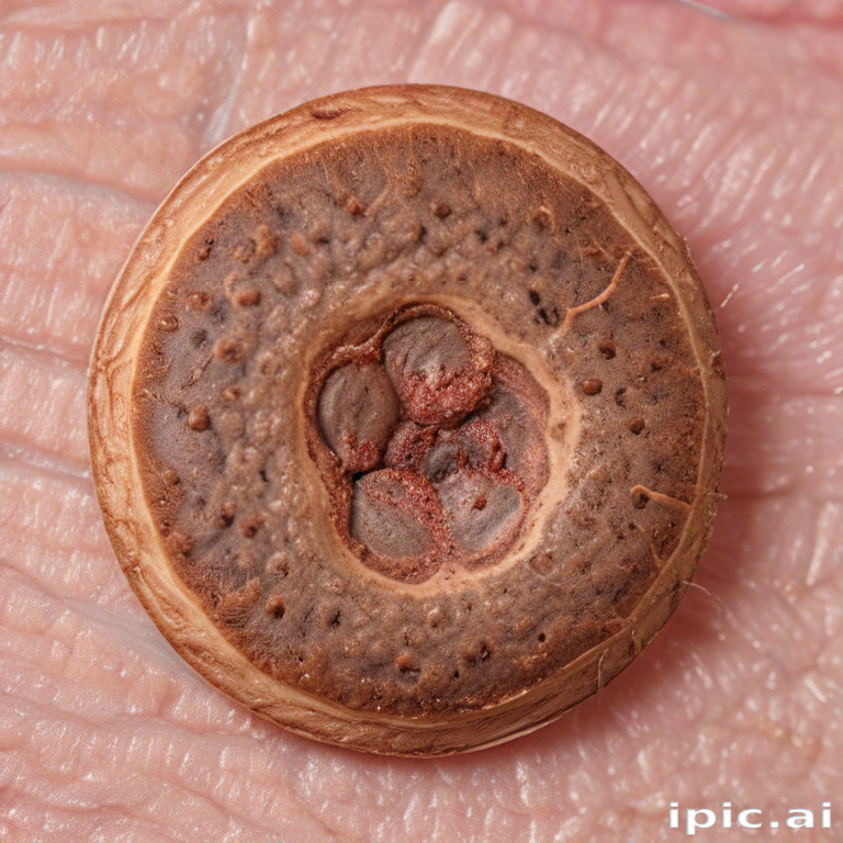 Close-Up View of a Unique Seed on a Human Hand
