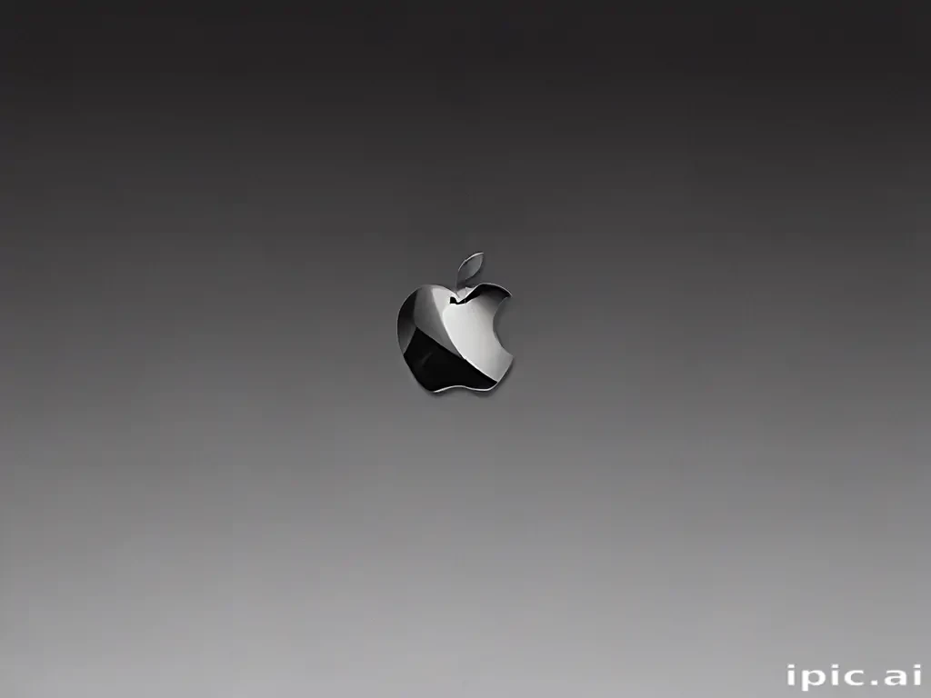 Minimalist Apple Logo on a Sleek, Dark Background for Modern Aesthetic