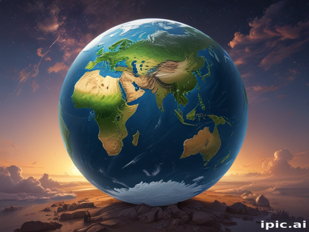 Majestic View of Earth Surrounded by Breathtaking Natural Landscapes at ...