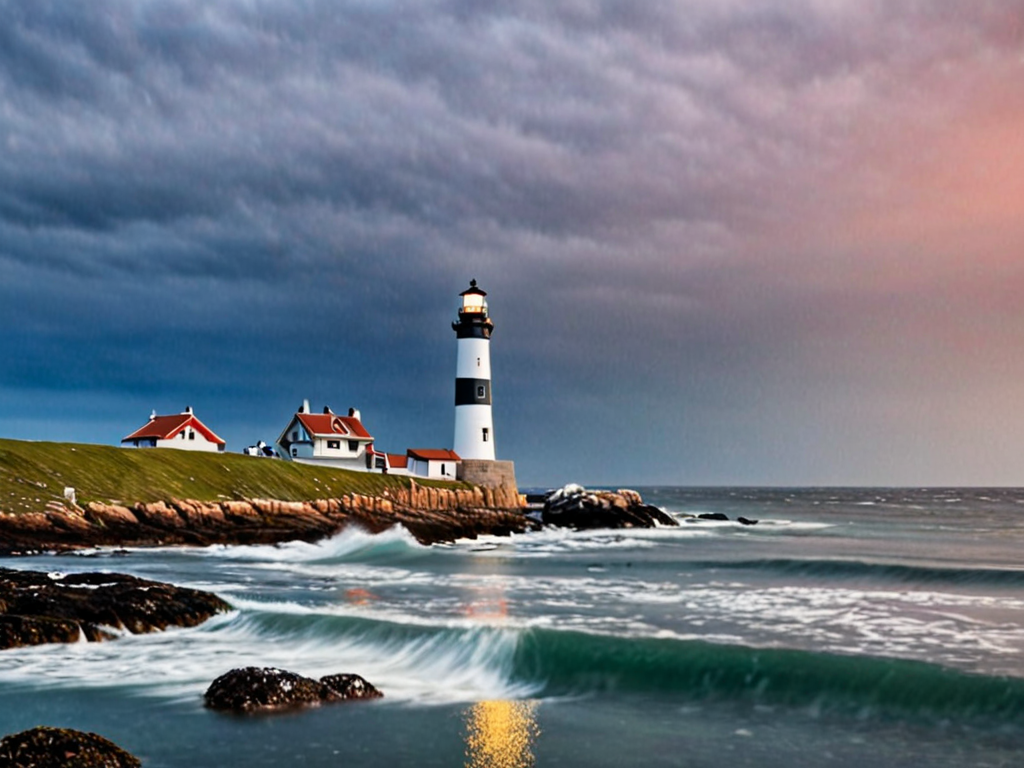 lighthouse shining beautifully, for advertising