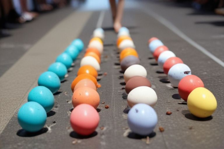 Easter eggs on runway