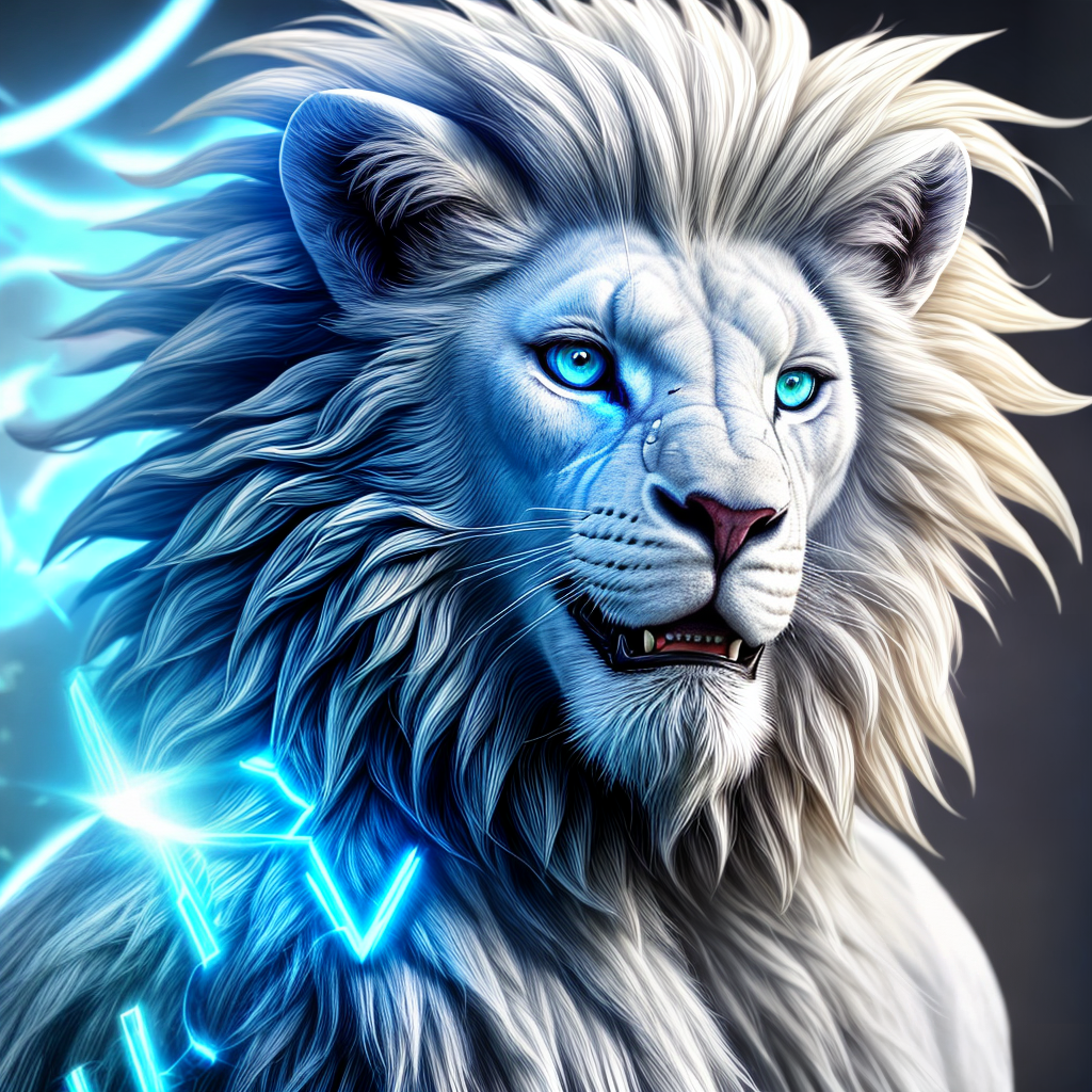 4k-a-close-up-of-a-male white-lion--trending-in-art-station--video-game ...