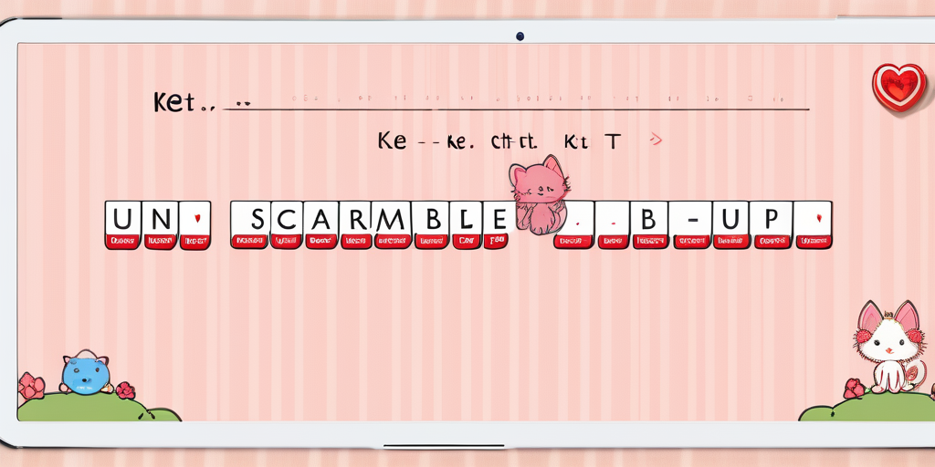 Playful Learning Game for Kids: Unscramble Words with Cute Animals