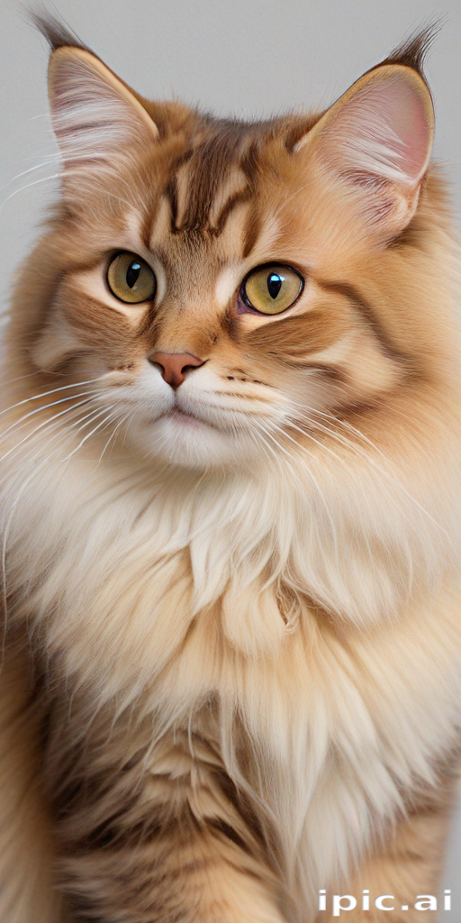 A Majestic Ginger Cat with Striking Eyes and Luxurious Fur.