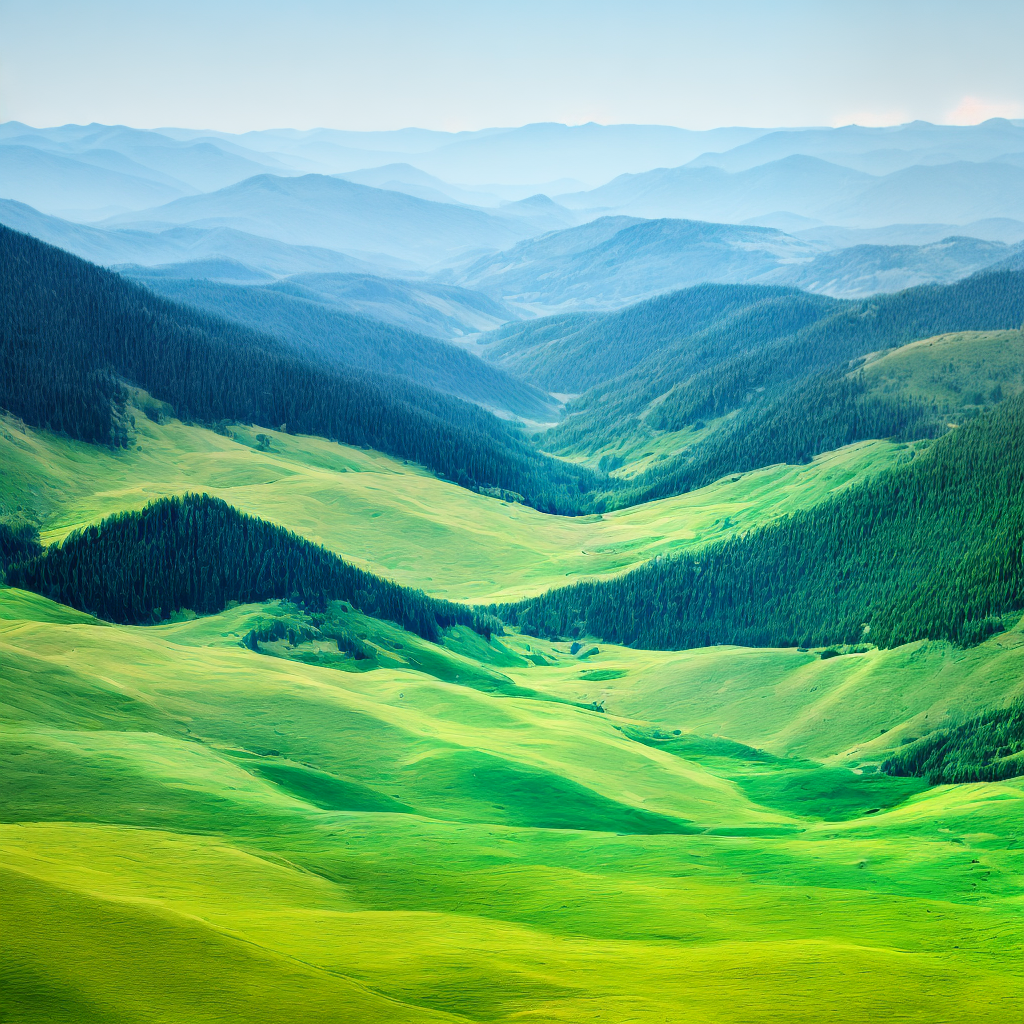 Wallpaper of a landscape made of paper with parallax style