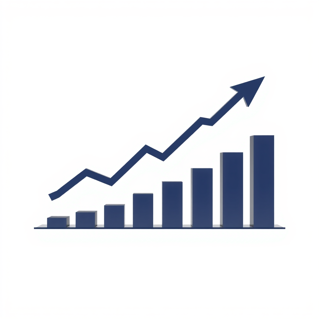 Visual Representation of Steady Growth in Business Performance Over Time