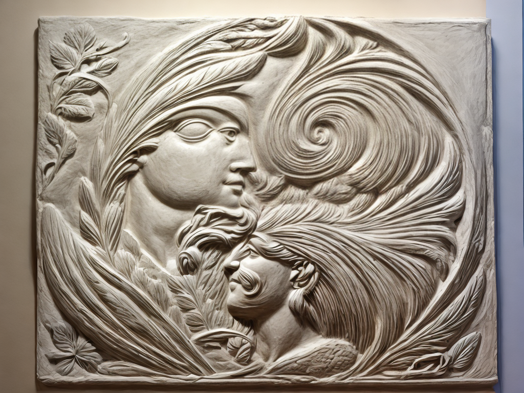 decorative plaster bas-relief