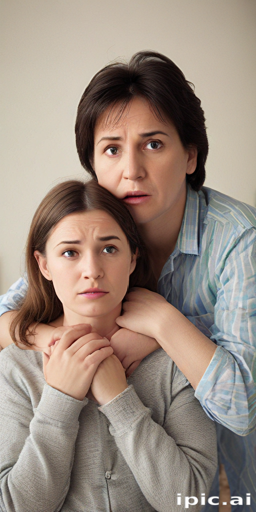 Two Women in Distress: A Moment of Fear and Uncertainty Captured