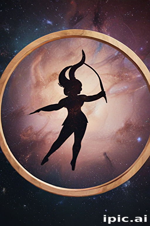 Cosmic Archer Silhouette Against a Stunning Galactic Background of Stars