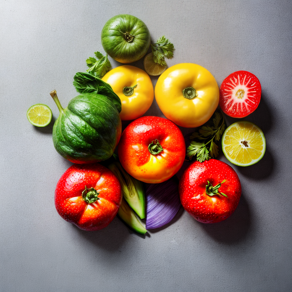 a colorful image displaying a food product showing highlights and shadows