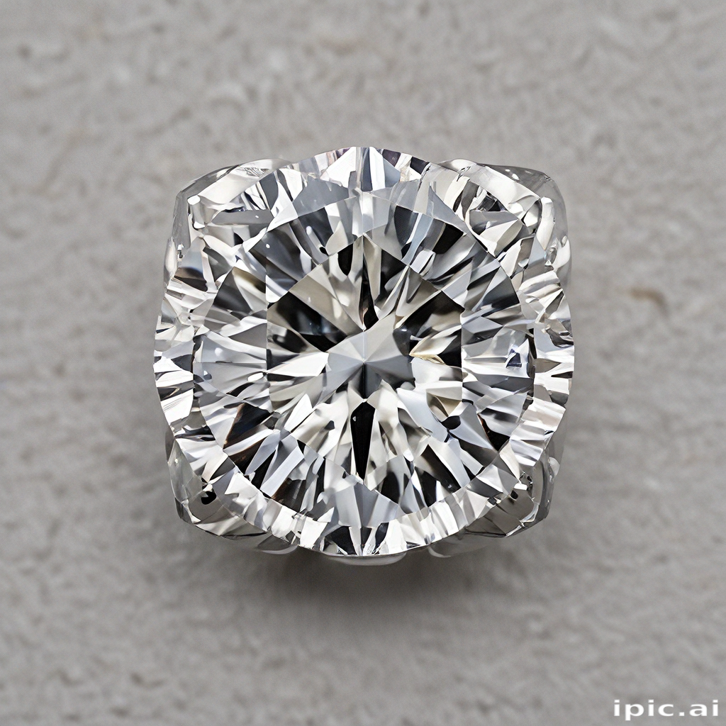 Exquisite Close-Up of a Brilliantly Cut Round Diamond on Display