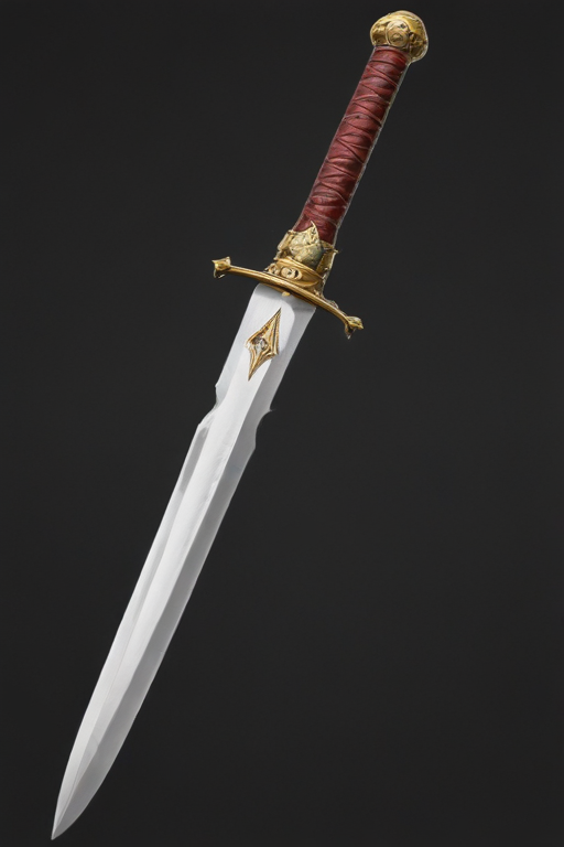 Exquisite Ornate Sword with Intricate Design and Elegant Handle Display