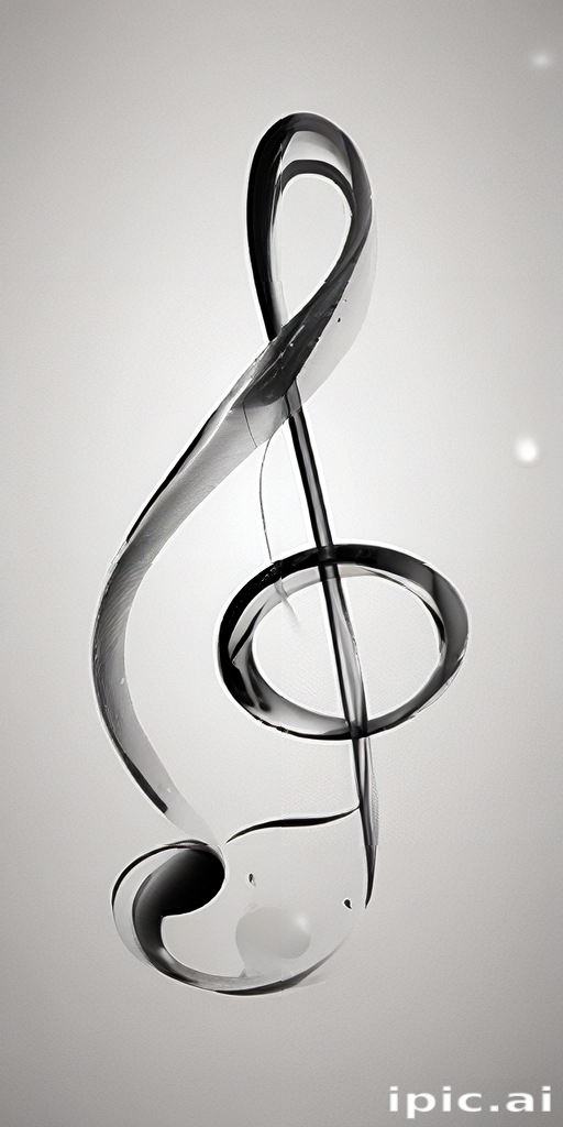 Elegant Treble Clef Design Captured in a Sleek, Modern Style