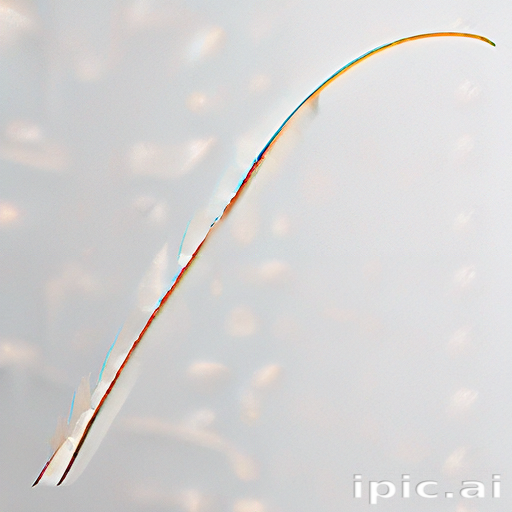 Delicate and Elegant Feather Displaying a Spectrum of Colorful Hues