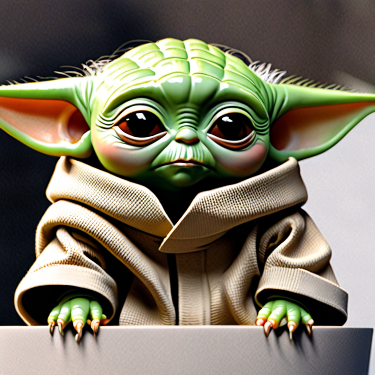 baby yoda, sad