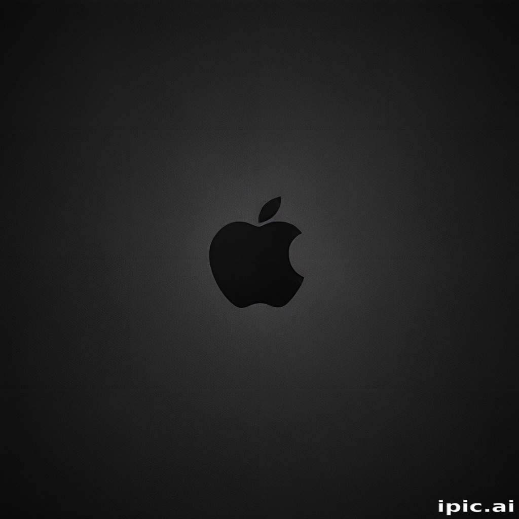 Elegant Minimalist Design Featuring the Iconic Apple Logo on Dark ...