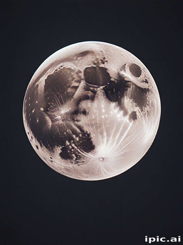 Stunning Artistic Depiction of the Moon with Intricate Surface Details ...