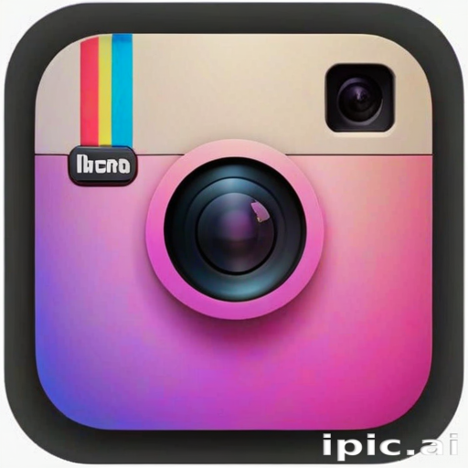 Colorful Instagram Logo Featuring a Camera with a Gradient Background