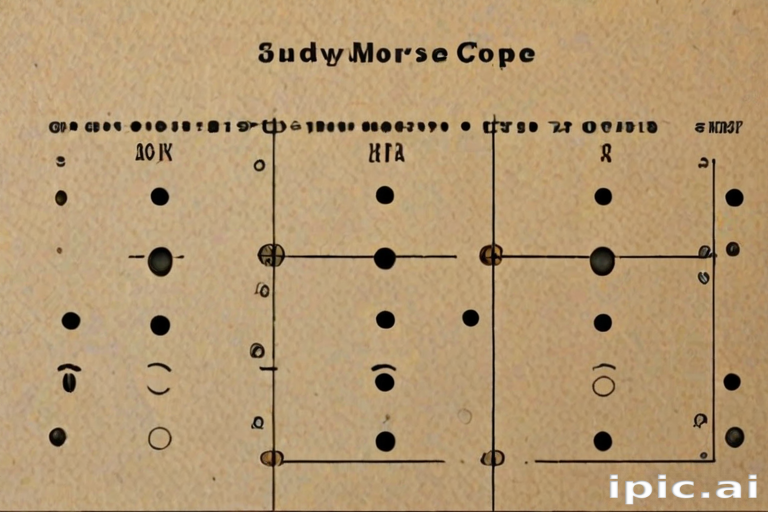 Historical Morse Code Chart Featuring Dots and Dashes for Communication