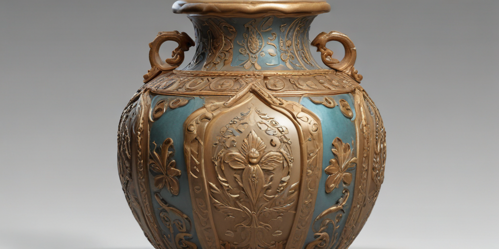 Exquisite Decorative Vase with Intricate Floral Patterns and Elegant Design