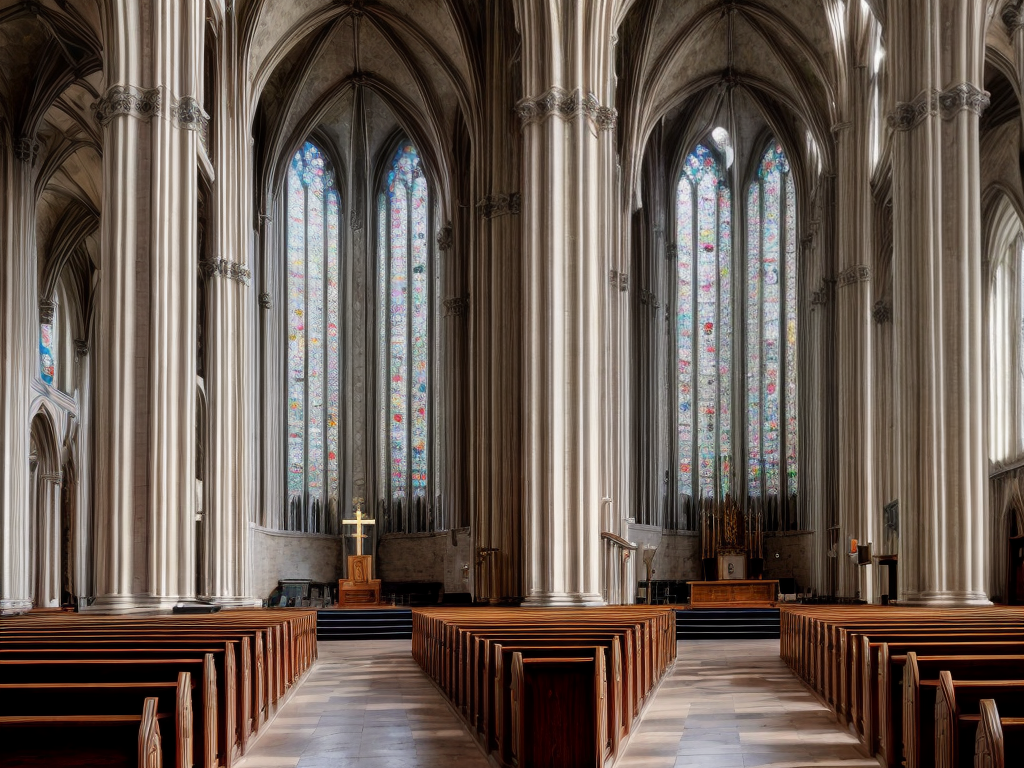 glorious catholic altar (empty church)