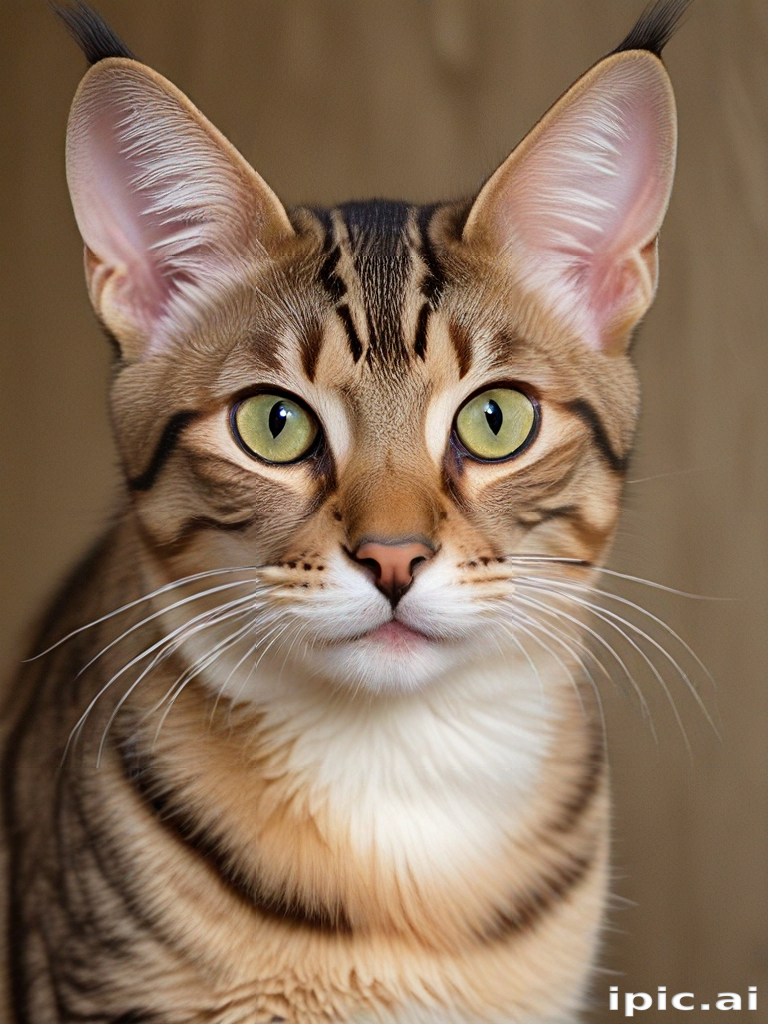 A Beautiful Close-Up Portrait of a Majestic and Striking Cat with ...