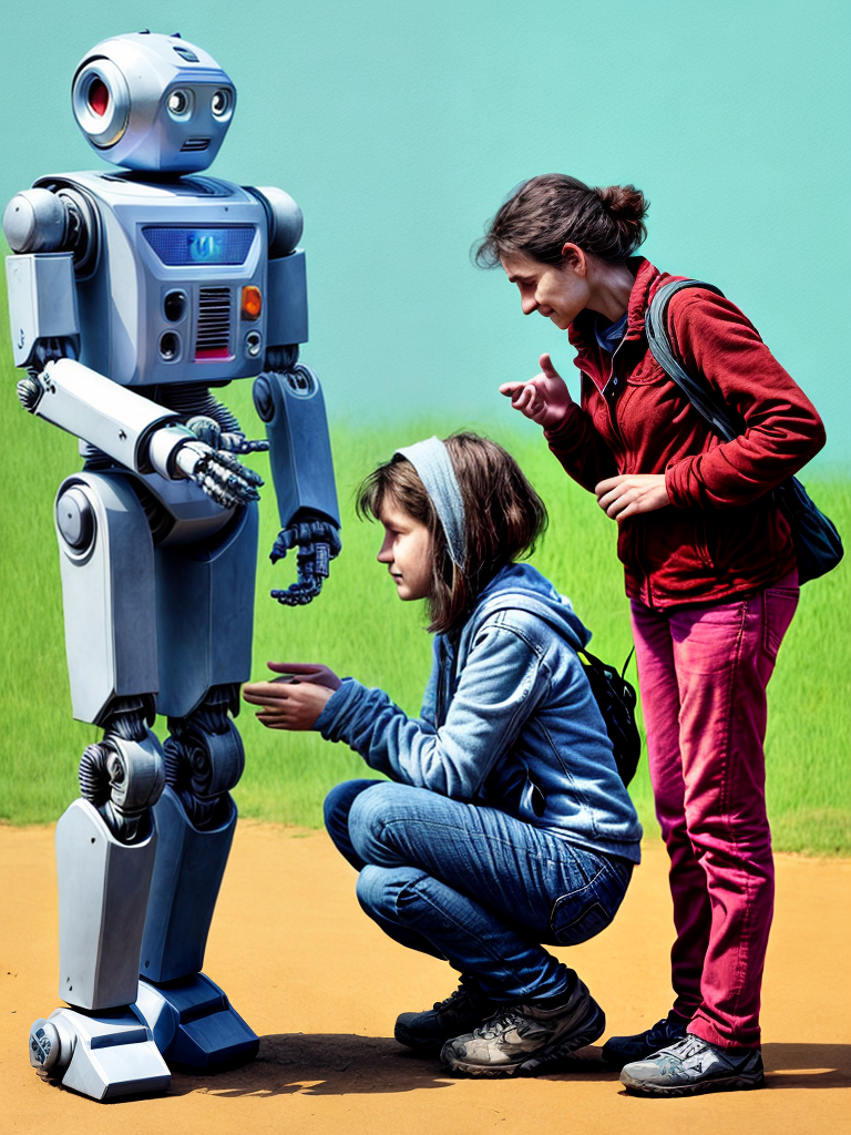 One day, the robot breaks down. Maria is very sad and doesn't know what ...