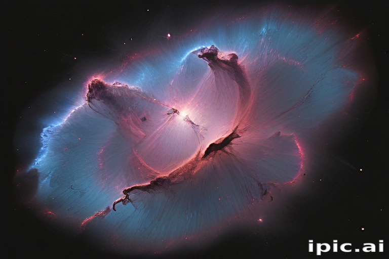 Stunning Cosmic Nebula Displaying Vibrant Colors and Ethereal Patterns ...