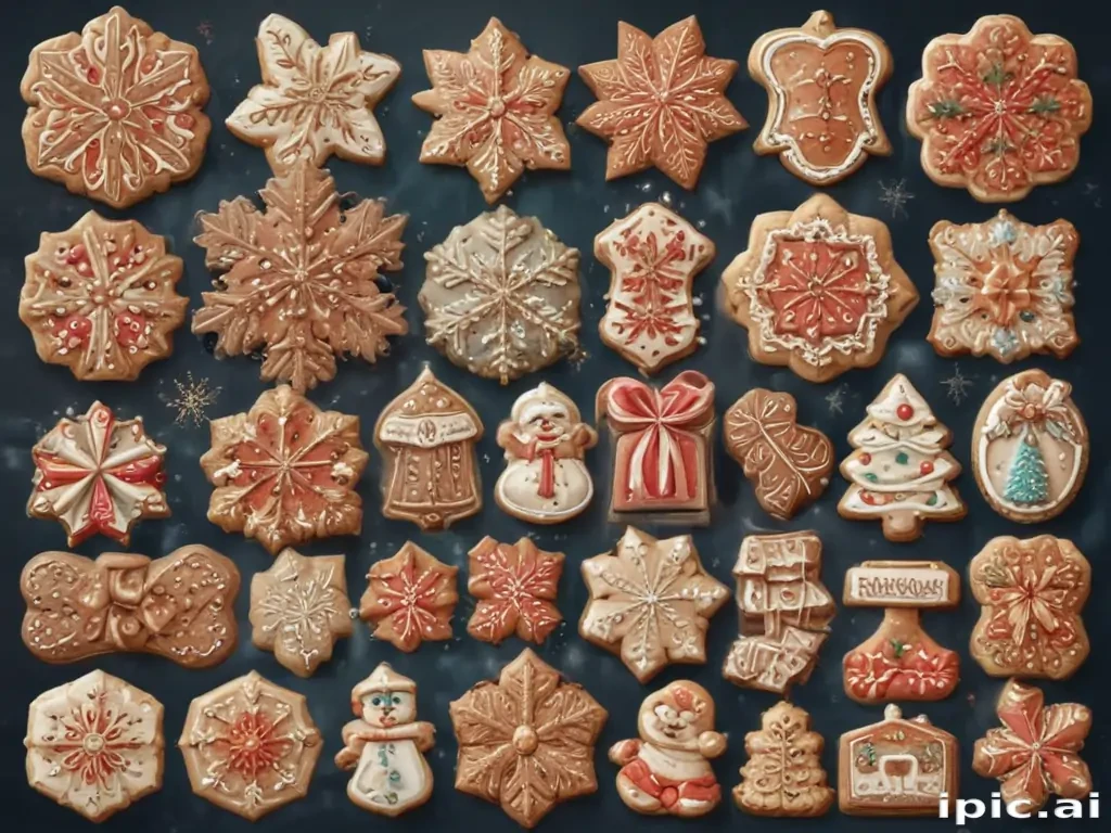 Beautifully Decorated Holiday Cookies in Festive Shapes and Designs ...